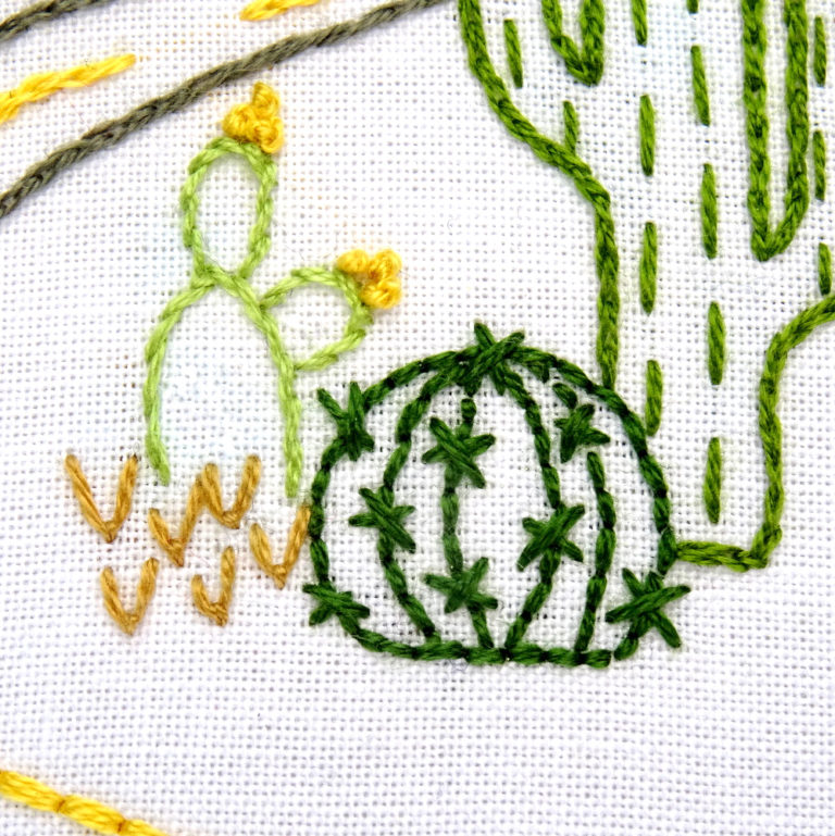 Arizona Hand Embroidery Pattern - Wandering Threads Embroidery