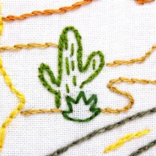 Arizona Hand Embroidery Pattern - Wandering Threads Embroidery