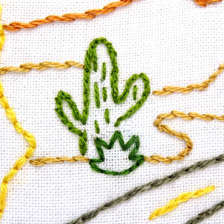 Arizona Hand Embroidery Pattern - Wandering Threads Embroidery