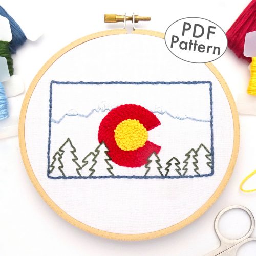 50 U.S. State Hand Embroidery Patterns - Wandering Threads Embroidery