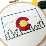 Colorado Flag Hand Embroidery Pattern - Wandering Threads Embroidery