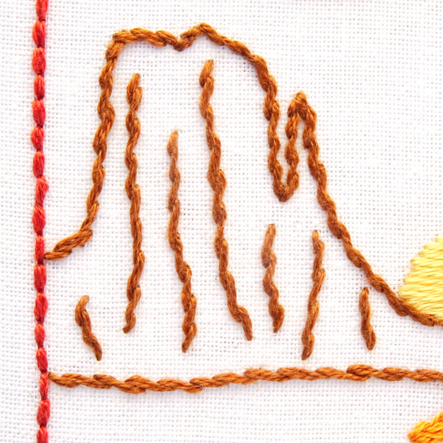 Utah Hand Embroidery Pattern - Wandering Threads Embroidery