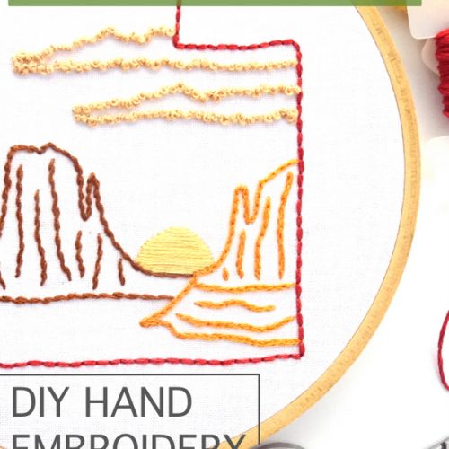 Utah Hand Embroidery Pattern - Wandering Threads Embroidery