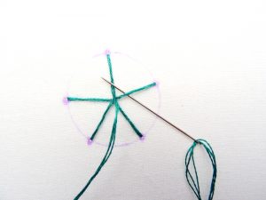 Spider Web Stitch Tutorial - Wandering Threads Embroidery