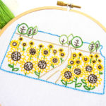 Kansas Hand Embroidery Pattern - Wandering Threads Embroidery