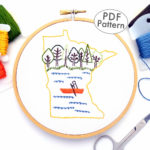 Minnesota Hand Embroidery Pattern - Wandering Threads Embroidery