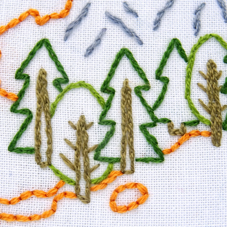 Alaska Hand Embroidery Pattern - Wandering Threads Embroidery