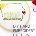 Iowa Hand Embroidery Pattern - Wandering Threads Embroidery