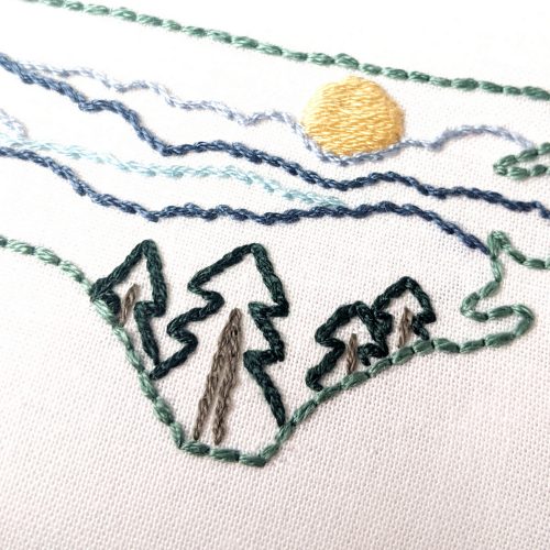 North Carolina Hand Embroidery Pattern - Wandering Threads Embroidery