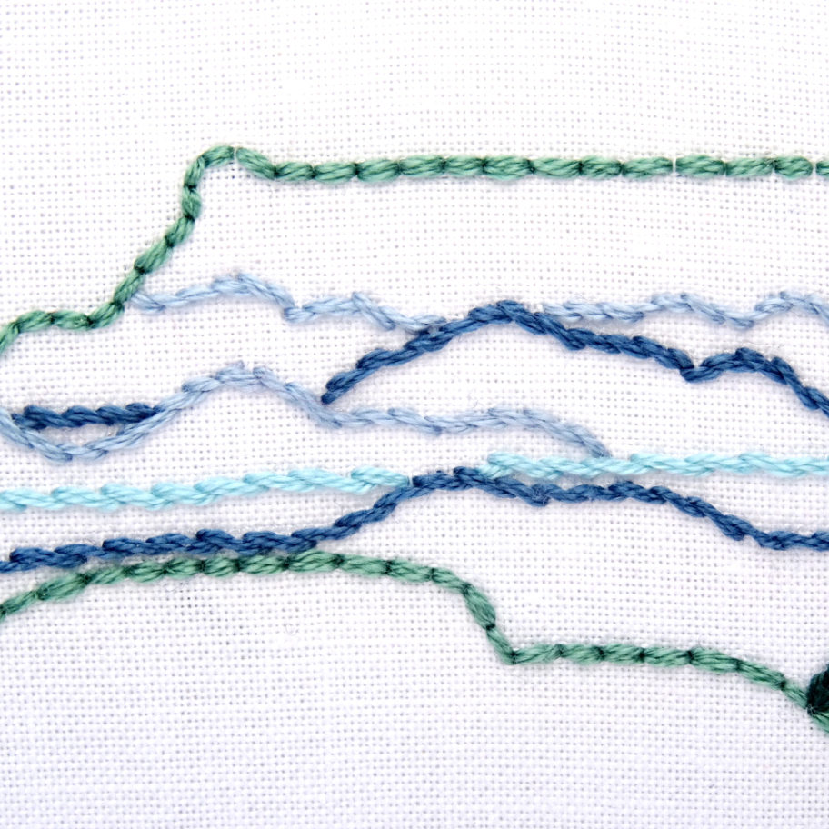 North Carolina Hand Embroidery Pattern - Wandering Threads Embroidery