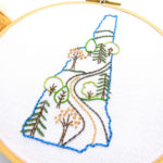 New Hampshire Hand Embroidery Pattern - Wandering Threads Embroidery