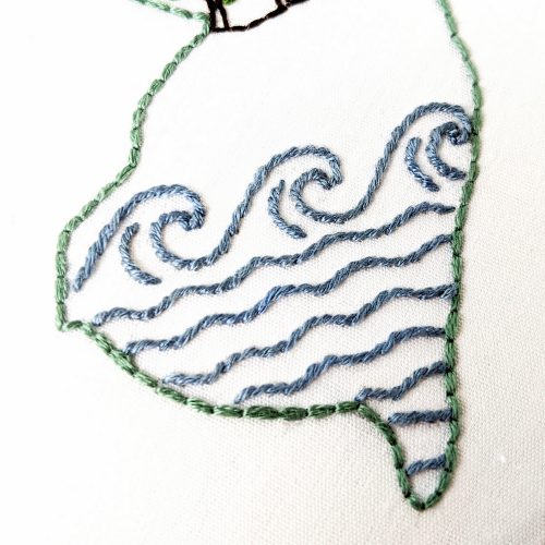 New Jersey Hand Embroidery Pattern - Wandering Threads Embroidery