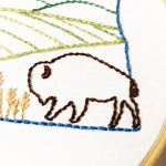 North Dakota Hand Embroidery Pattern - Wandering Threads Embroidery