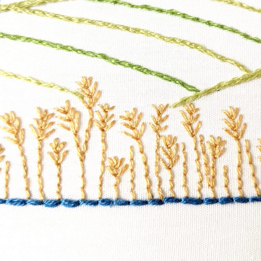 North Dakota Hand Embroidery Pattern - Wandering Threads Embroidery