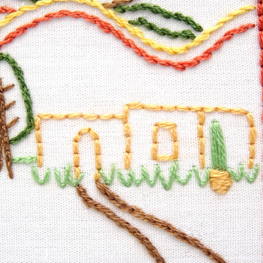 New Mexico Hand Embroidery Pattern - Wandering Threads Embroidery