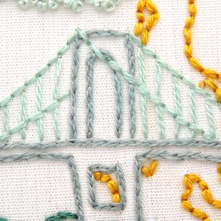 Rhode Island Hand Embroidery Pattern - Wandering Threads Embroidery