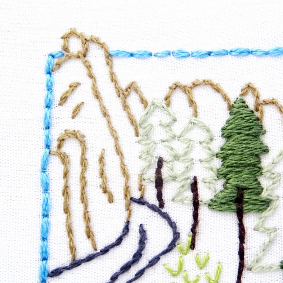 South Dakota Hand Embroidery Pattern - Wandering Threads Embroidery