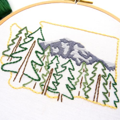 Washington Hand Embroidery Pattern - Wandering Threads Embroidery