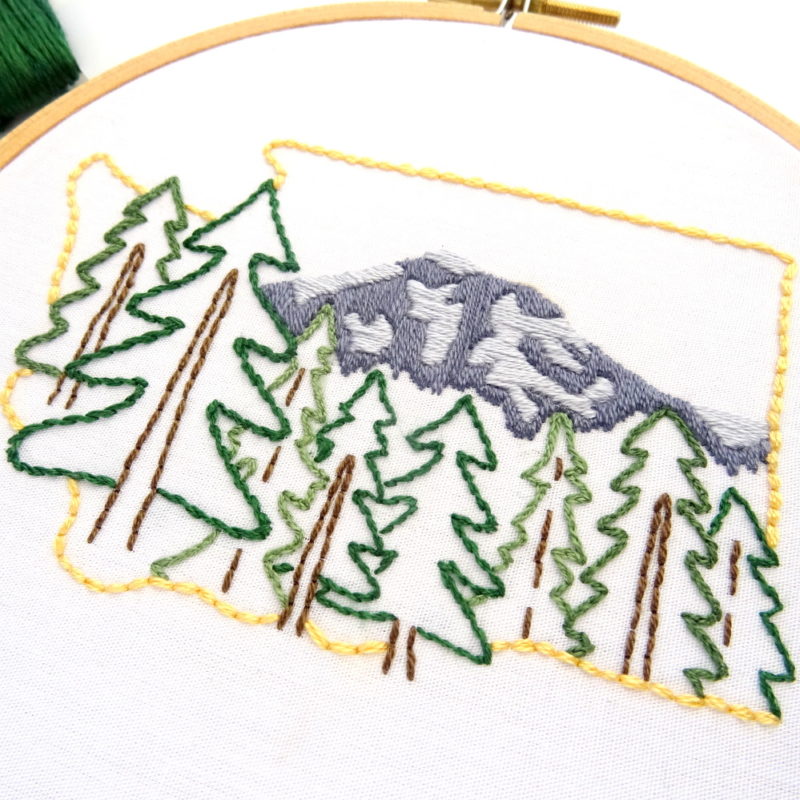 Washington Hand Embroidery Pattern - Wandering Threads Embroidery