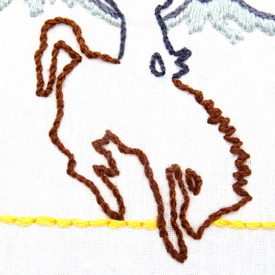 Wyoming Hand Embroidery Pattern - Wandering Threads Embroidery