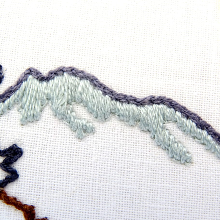 Wyoming Hand Embroidery Pattern - Wandering Threads Embroidery