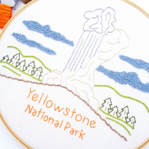Yellowstone National Park Embroidery Pattern - Wandering Threads Embroidery