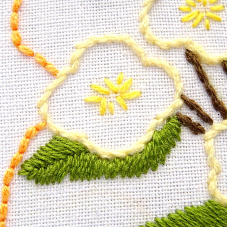 Idaho Flower Hand Embroidery Pattern {Mock Orange} - Wandering Threads ...