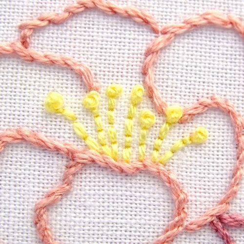 Indiana Flower Hand Embroidery Pattern {Peony} - Wandering Threads ...