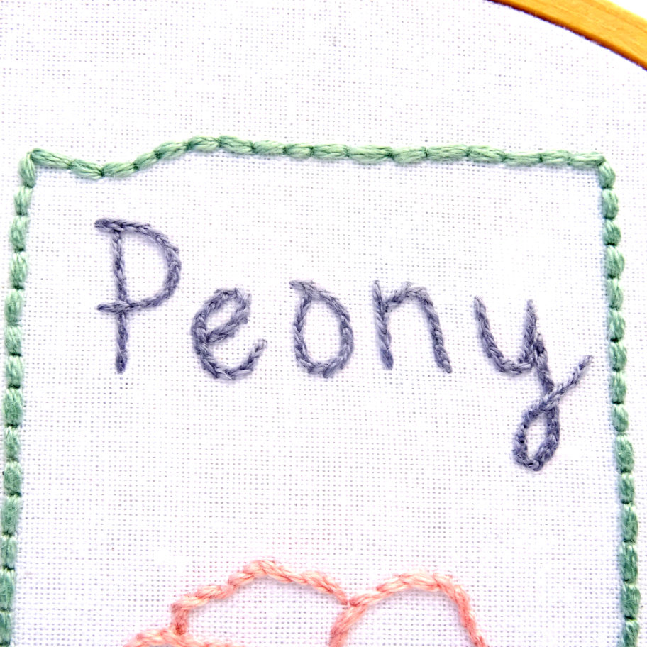 Indiana Flower Hand Embroidery Pattern {Peony} - Wandering Threads ...