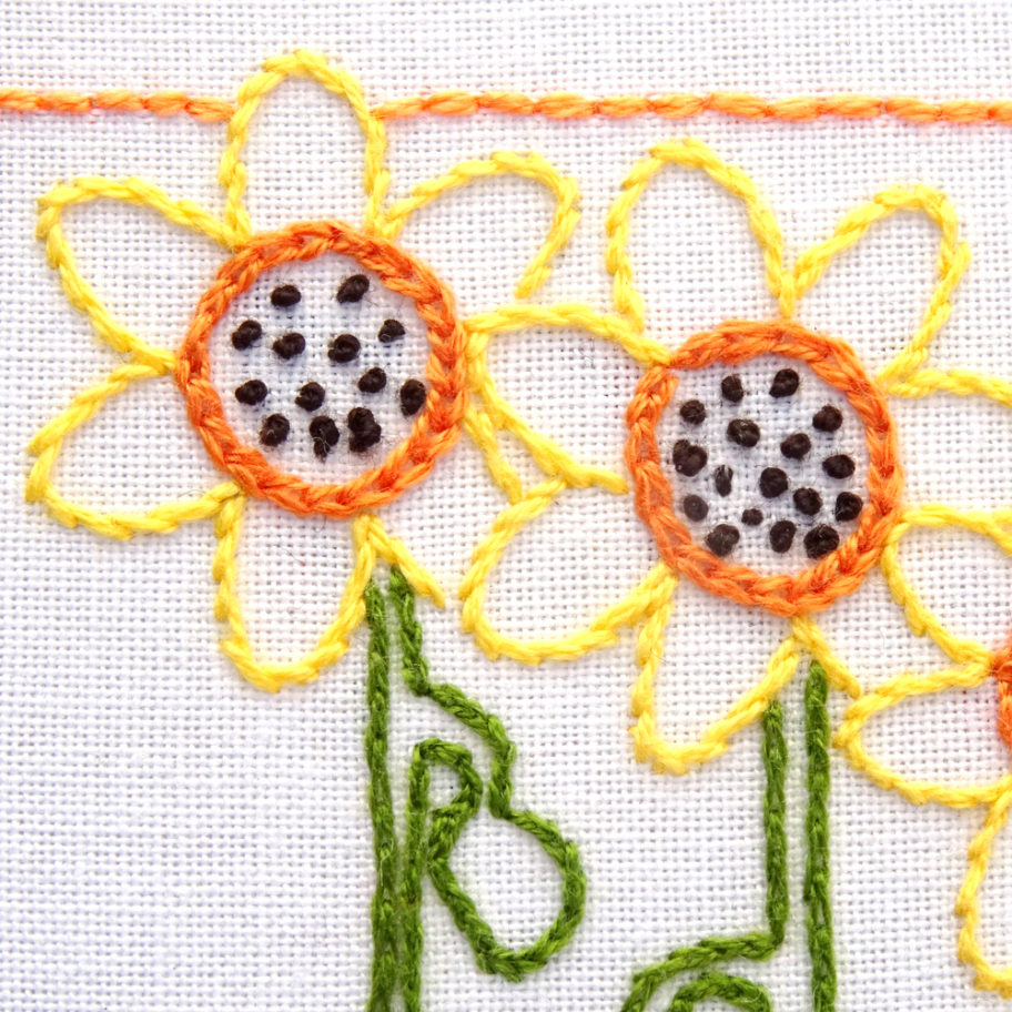 Kansas Flower Hand Embroidery Pattern {Sunflower} - Wandering Threads ...