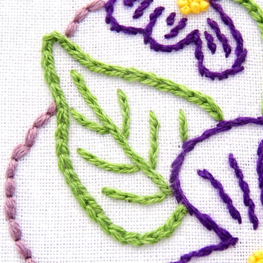 Illinois Flower Hand Embroidery Pattern {Violet} - Wandering Threads ...