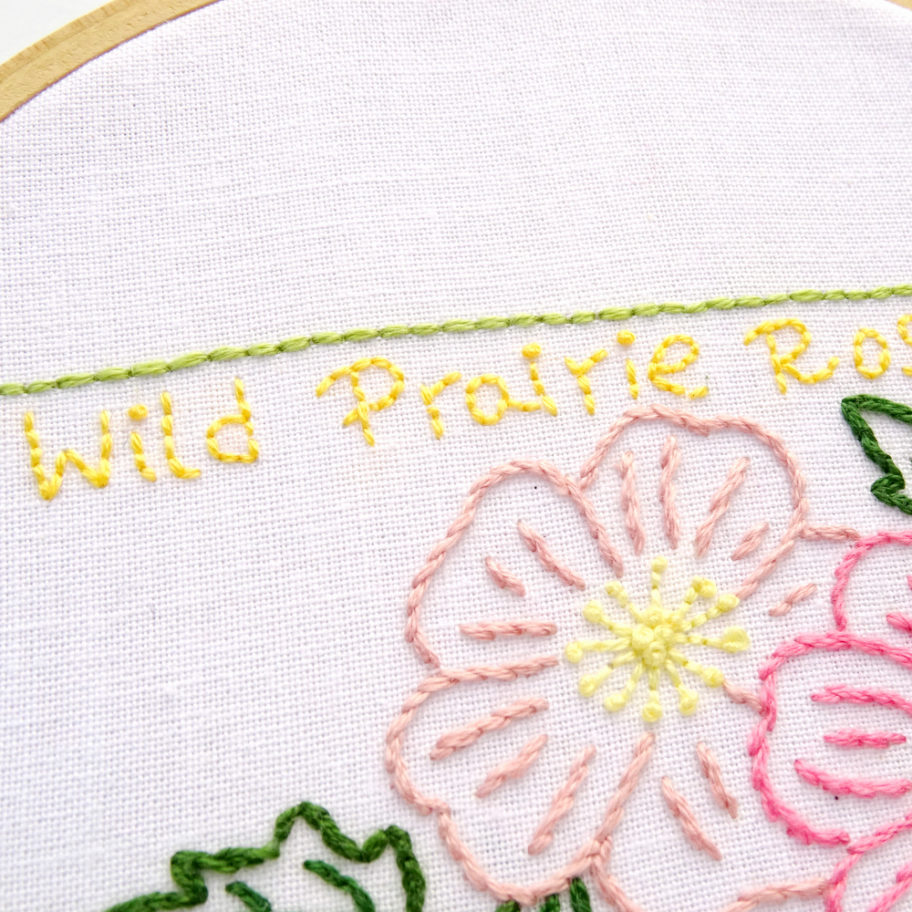 Iowa Flower Hand Embroidery Pattern {Wild Prairie Rose} - Wandering ...