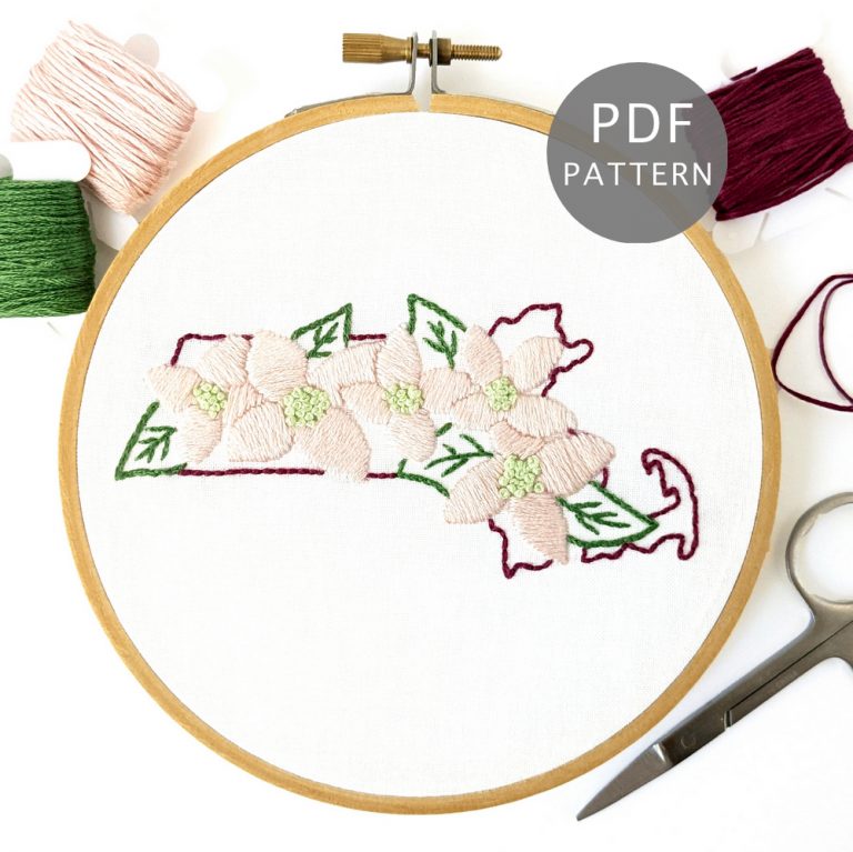 Georgia Flower Hand Embroidery Pattern {Cherokee Rose} - Wandering ...