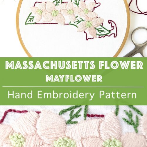 Massachusetts Flower Hand Embroidery Pattern {Mayflower} - Wandering ...