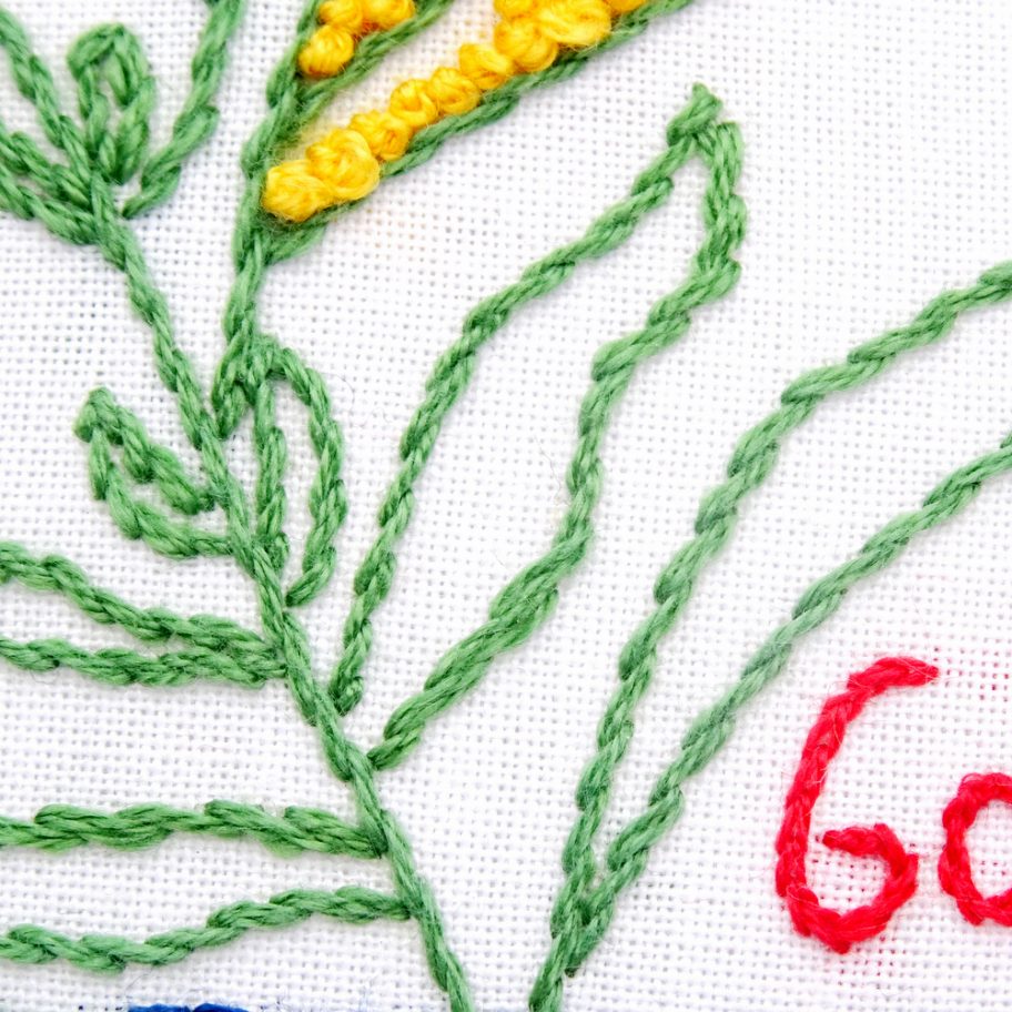 Nebraska Flower Hand Embroidery Pattern {Goldenrod} - Wandering Threads ...