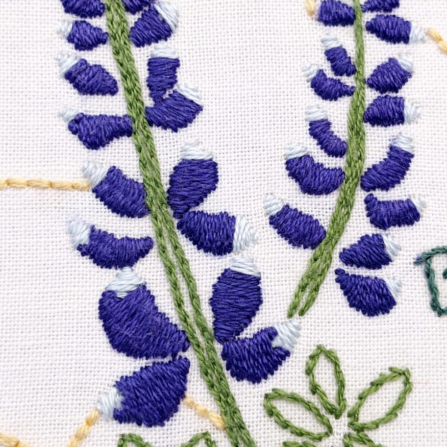 Texas Flower Hand Embroidery Pattern {Bluebonnet} - Wandering Threads ...