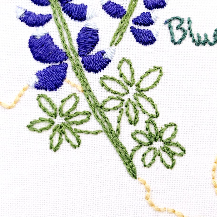 Texas Flower Hand Embroidery Pattern {Bluebonnet} - Wandering Threads ...