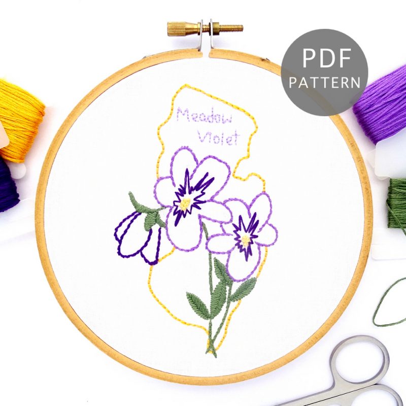 Georgia Flower Hand Embroidery Pattern {Cherokee Rose} - Wandering ...
