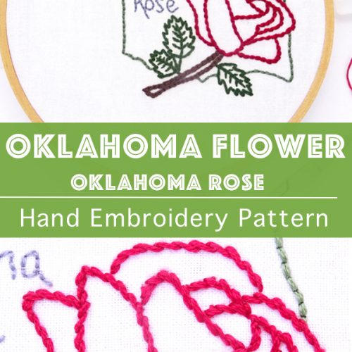 Oklahoma Flower Hand Embroidery Pattern {Oklahoma Rose} - Wandering ...