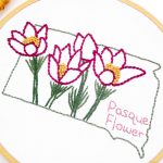 South Dakota Flower Hand Embroidery Pattern {Pasque Flower} - Wandering ...