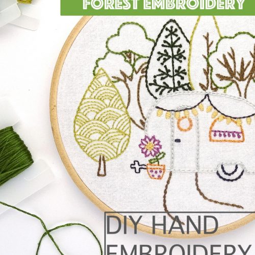 Vintage Trailer in the Forest Hand Embroidery Pattern - Wandering ...