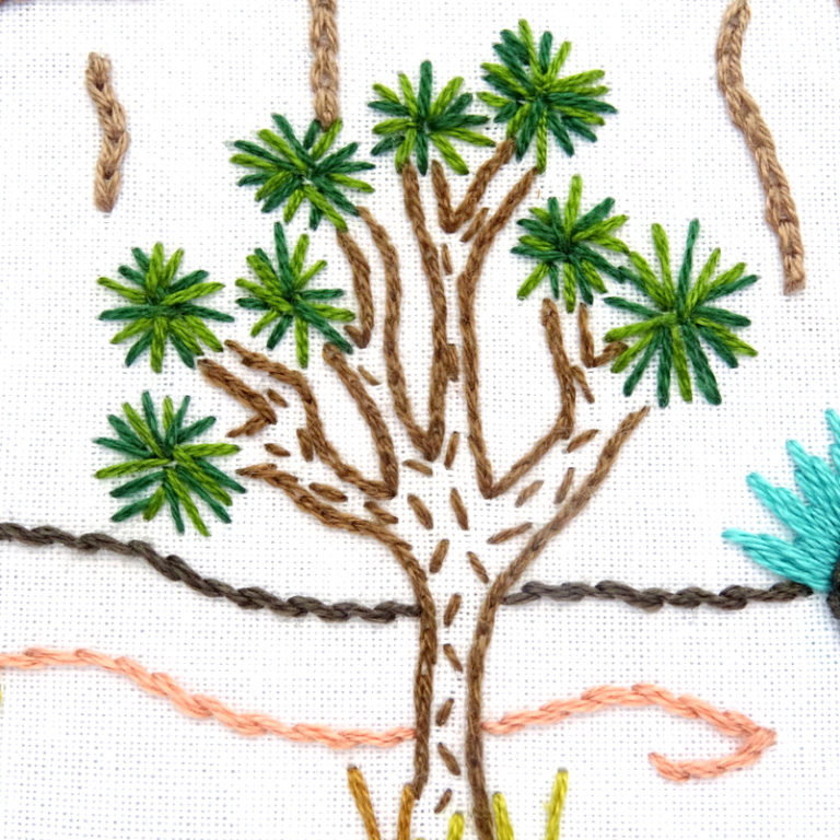 Joshua Tree National Park Hand Embroidery Pattern - Wandering Threads ...