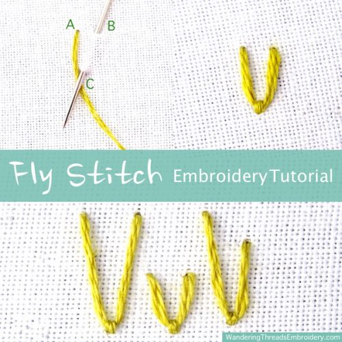fly-stitch-embroidery-tutorial - Wandering Threads Embroidery
