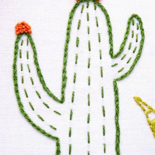 Cactus Trio Hand Embroidery Pattern - Wandering Threads Embroidery