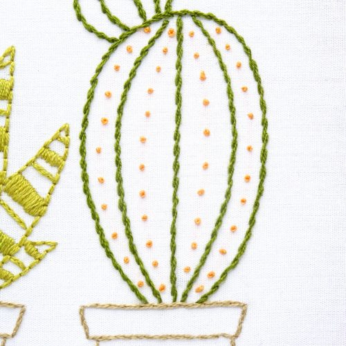 Cactus Trio Hand Embroidery Pattern - Wandering Threads Embroidery