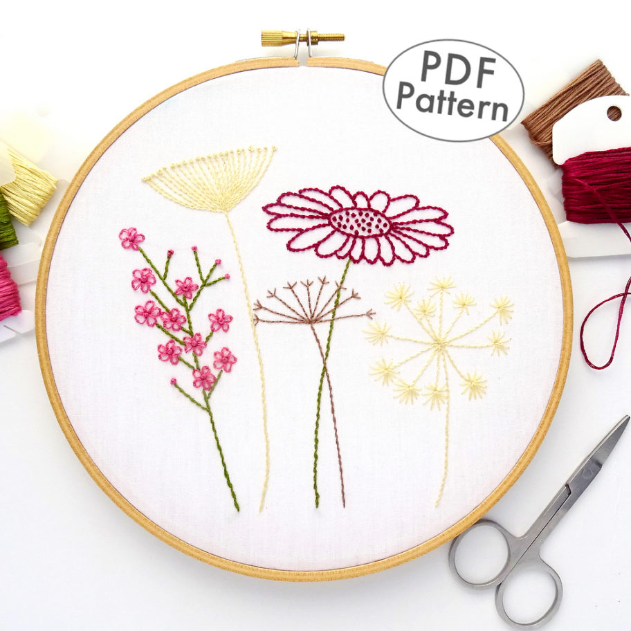 Botanical Patterns Archives - Wandering Threads Embroidery