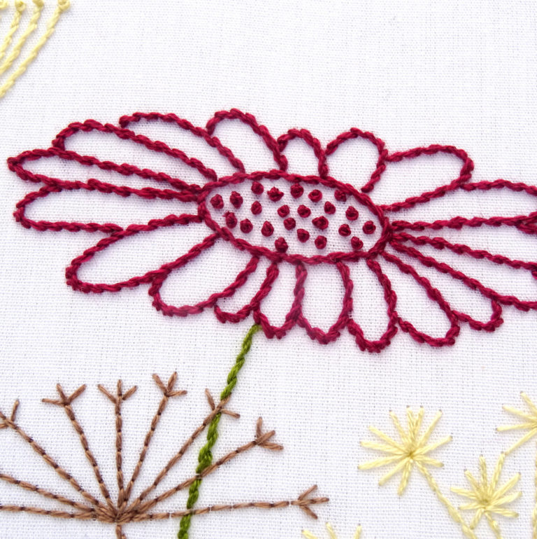 Wildflower Meadow Hand Embroidery Pattern - Wandering Threads Embroidery