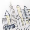 Chicago Skyline Hand Embroidery Pattern - Wandering Threads Embroidery
