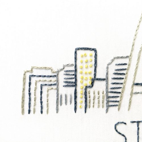 St Louis Skyline Hand Embroidery Pattern - Wandering Threads Embroidery