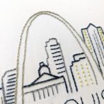 St Louis Skyline Hand Embroidery Pattern - Wandering Threads Embroidery